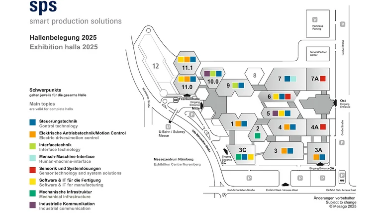 Hall and site plan - SPS - Mesago
